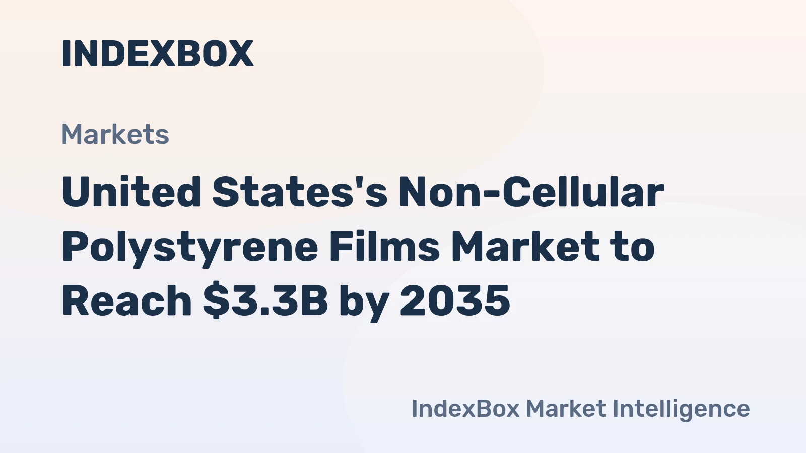 United States's Non-Cellular Polystyrene Films Market to Reach $3.3B by 2035