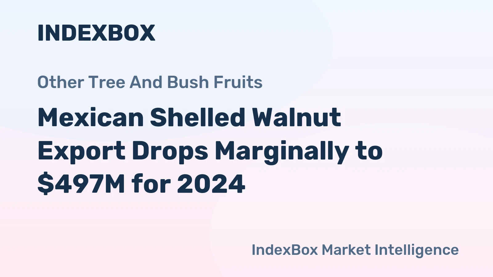 Mexican Shelled Walnut Export Drops Marginally to $497M for 2024