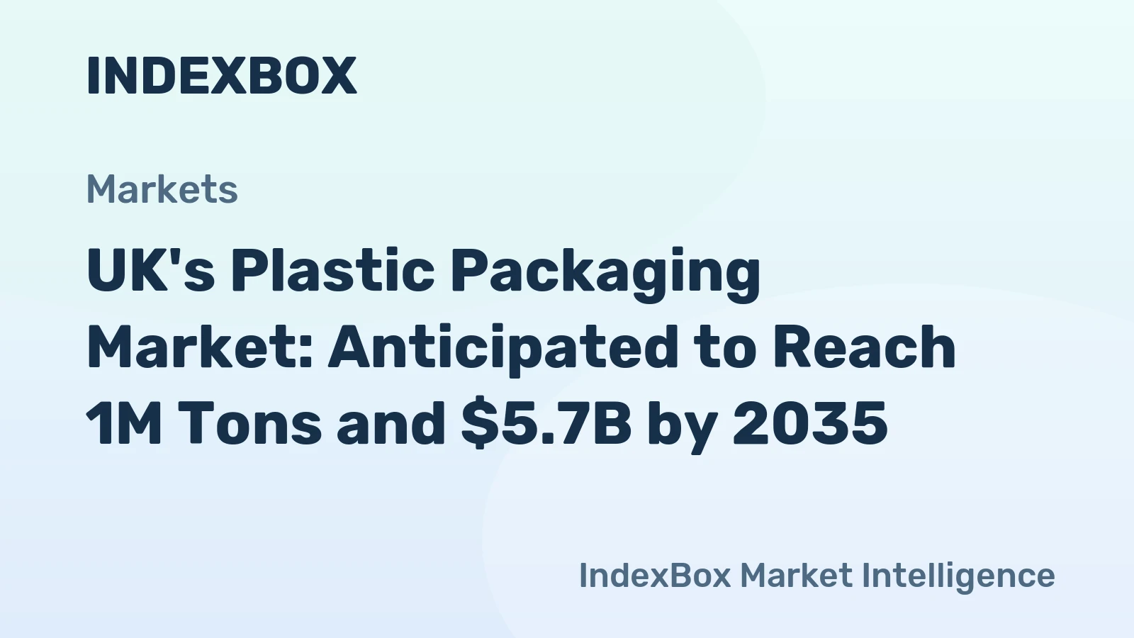 UK's Plastic Packaging Market: Anticipated to Reach 1M Tons and $5.7B by 2035