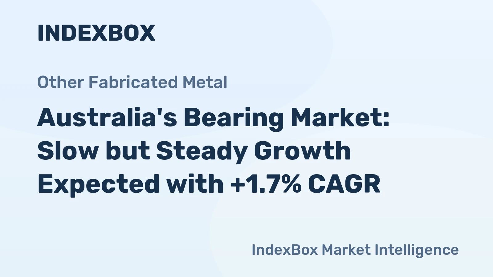 Australia's Bearing Market: Slow but Steady Growth Expected with +1.7% CAGR