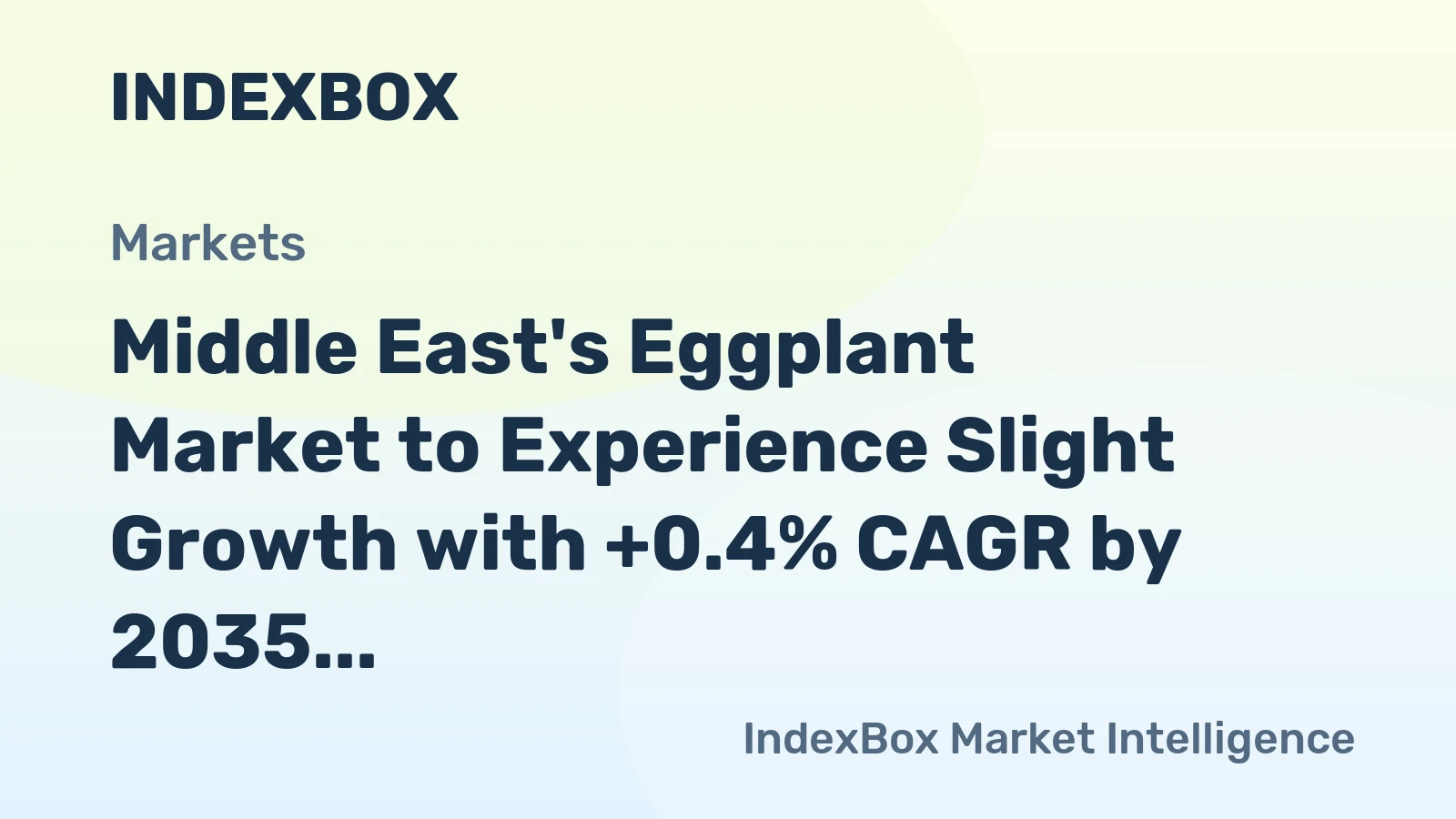 Middle East's Eggplant Market to Experience Slight Growth with +0.4% CAGR by 2035