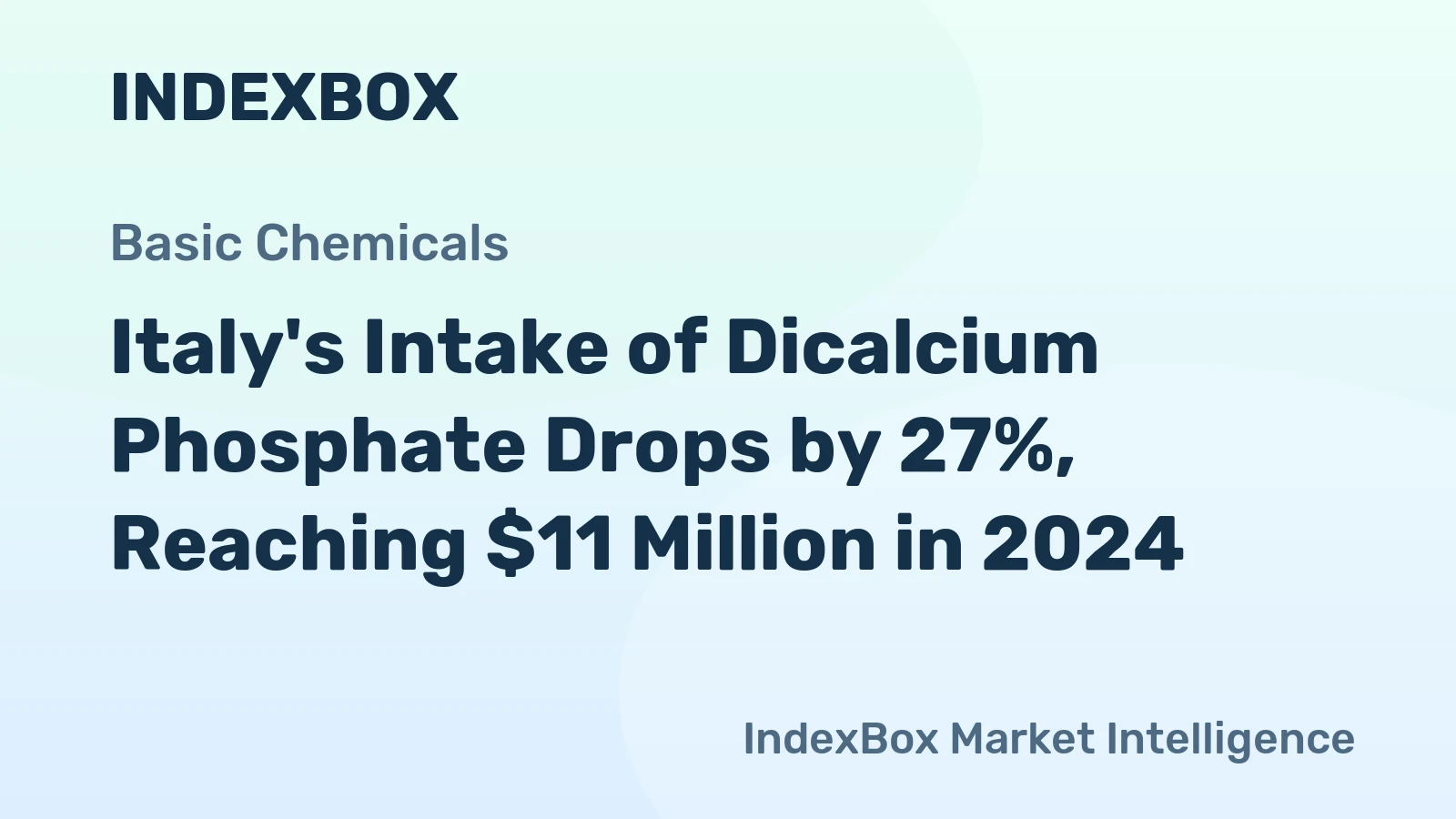 Italy's Intake of Dicalcium Phosphate Drops by 27%, Reaching $11 Million in 2024