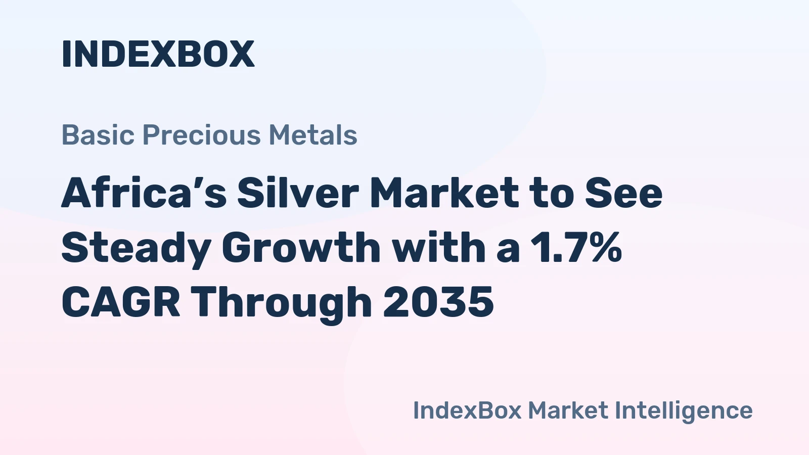 Africa’s Silver Market to See Steady Growth with a 1.7% CAGR Through 2035