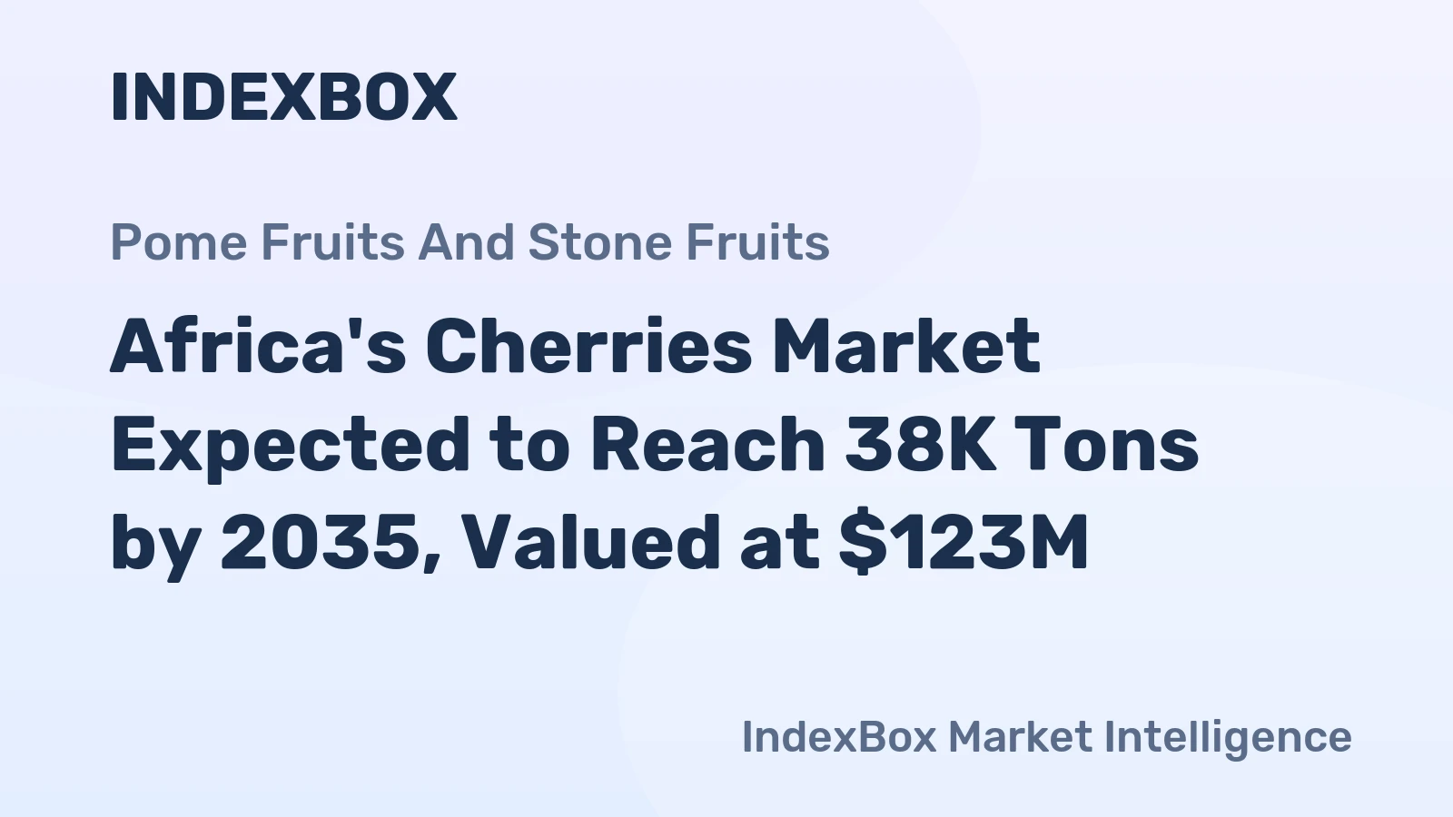 Africa's Cherries Market Expected to Reach 38K Tons by 2035, Valued at $123M
