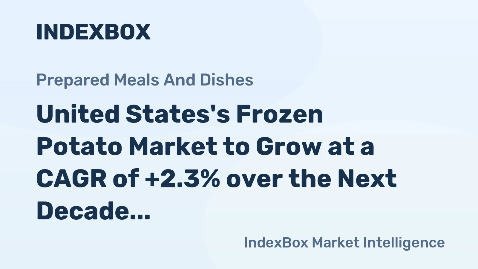 United States's Frozen Potato Market to Grow at a CAGR of +2.3% over the Next Decade