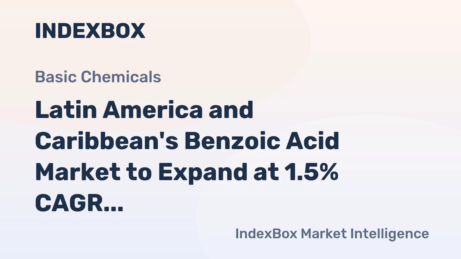 Latin America and Caribbean's Benzoic Acid Market to Expand at 1.5% CAGR through 2035