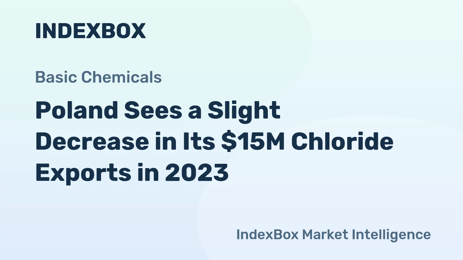 Poland Sees a Slight Decrease in Its $15M Chloride Exports in 2023