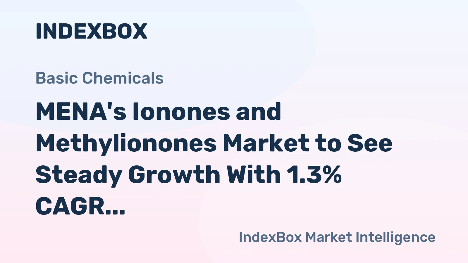 MENA's Ionones and Methylionones Market to See Steady Growth With 1.3% CAGR