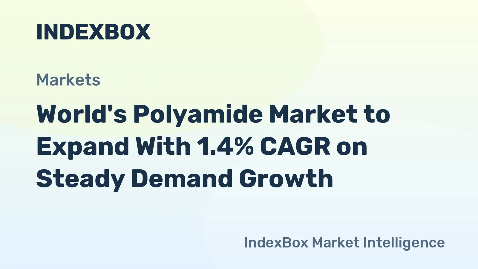 World's Polyamide Market to Expand With 1.4% CAGR on Steady Demand Growth
