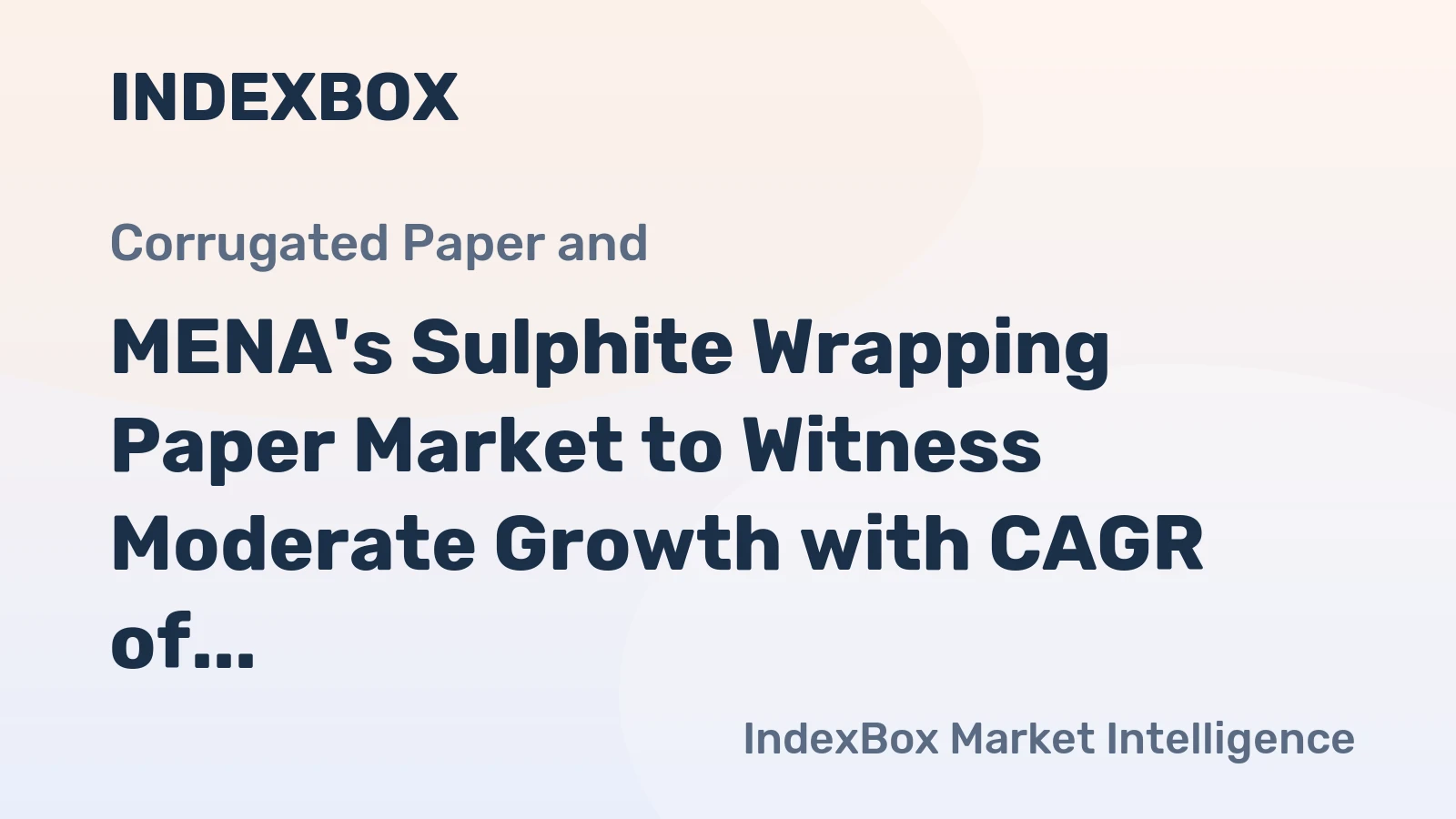 MENA's Sulphite Wrapping Paper Market to Witness Moderate Growth with CAGR of +1.9% by 2035