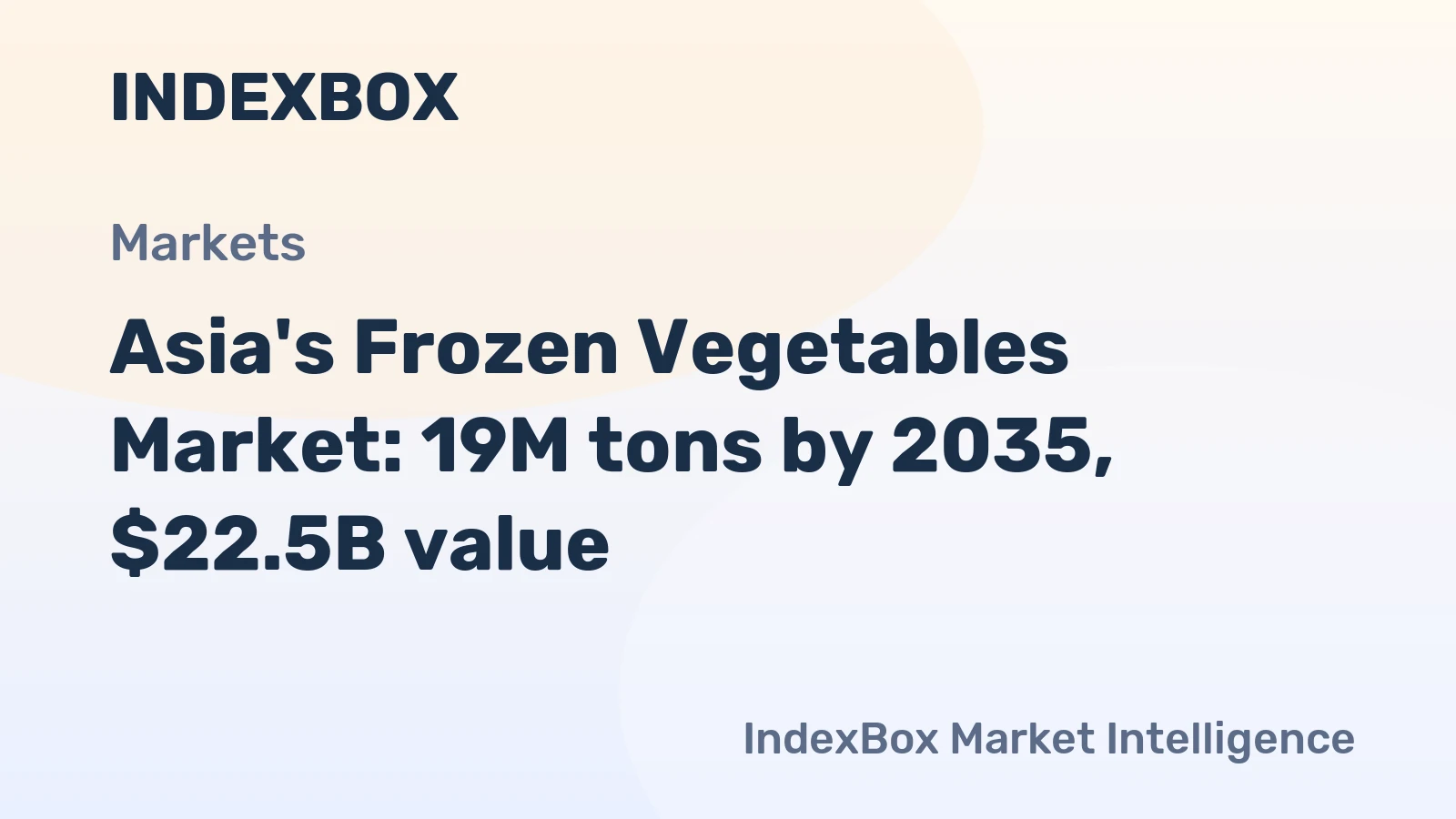 Asia's Frozen Vegetables Market: 19M tons by 2035, $22.5B value