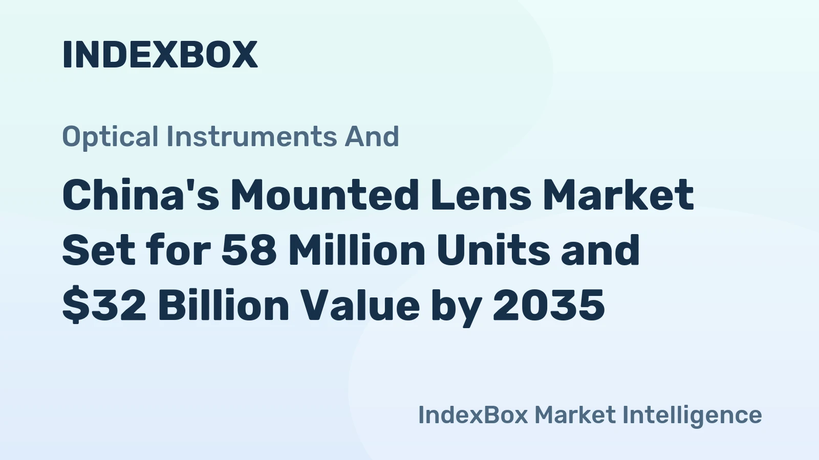 China's Mounted Lens Market Set for 58 Million Units and $32 Billion Value by 2035