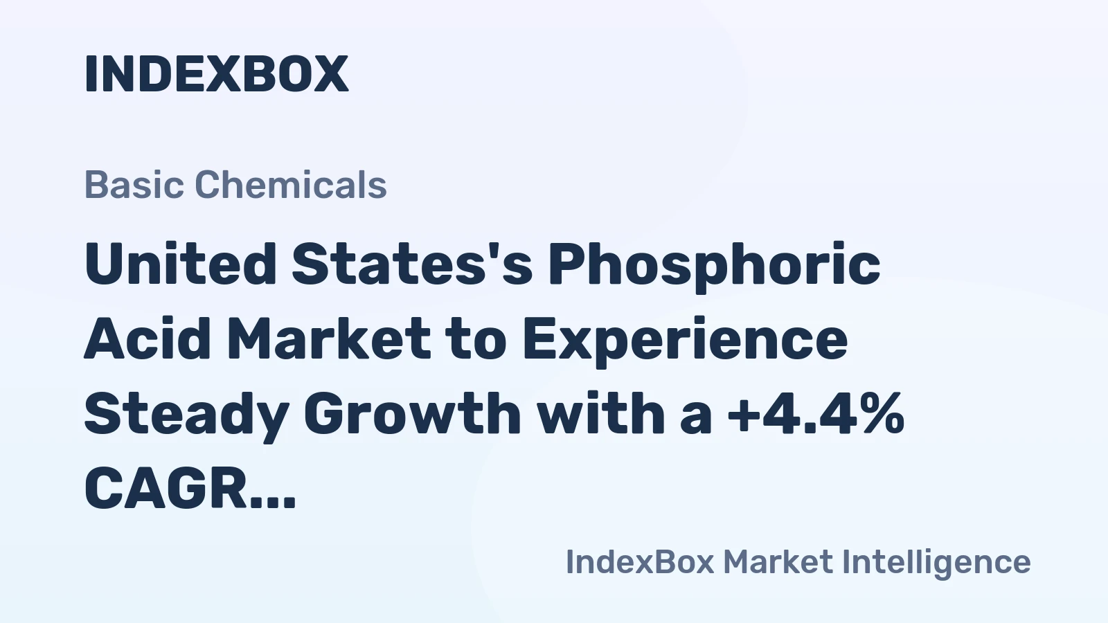 United States's Phosphoric Acid Market to Experience Steady Growth with a +4.4% CAGR from 2024 to 2035