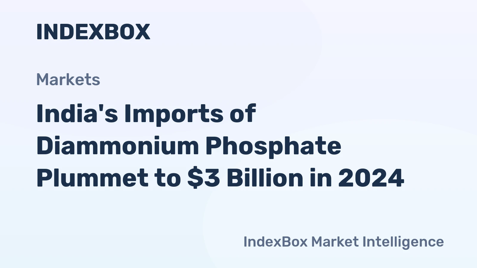 India's Imports of Diammonium Phosphate Plummet to $3 Billion in 2024