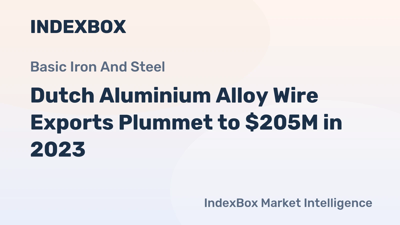 Dutch Aluminium Alloy Wire Exports Plummet to $205M in 2023