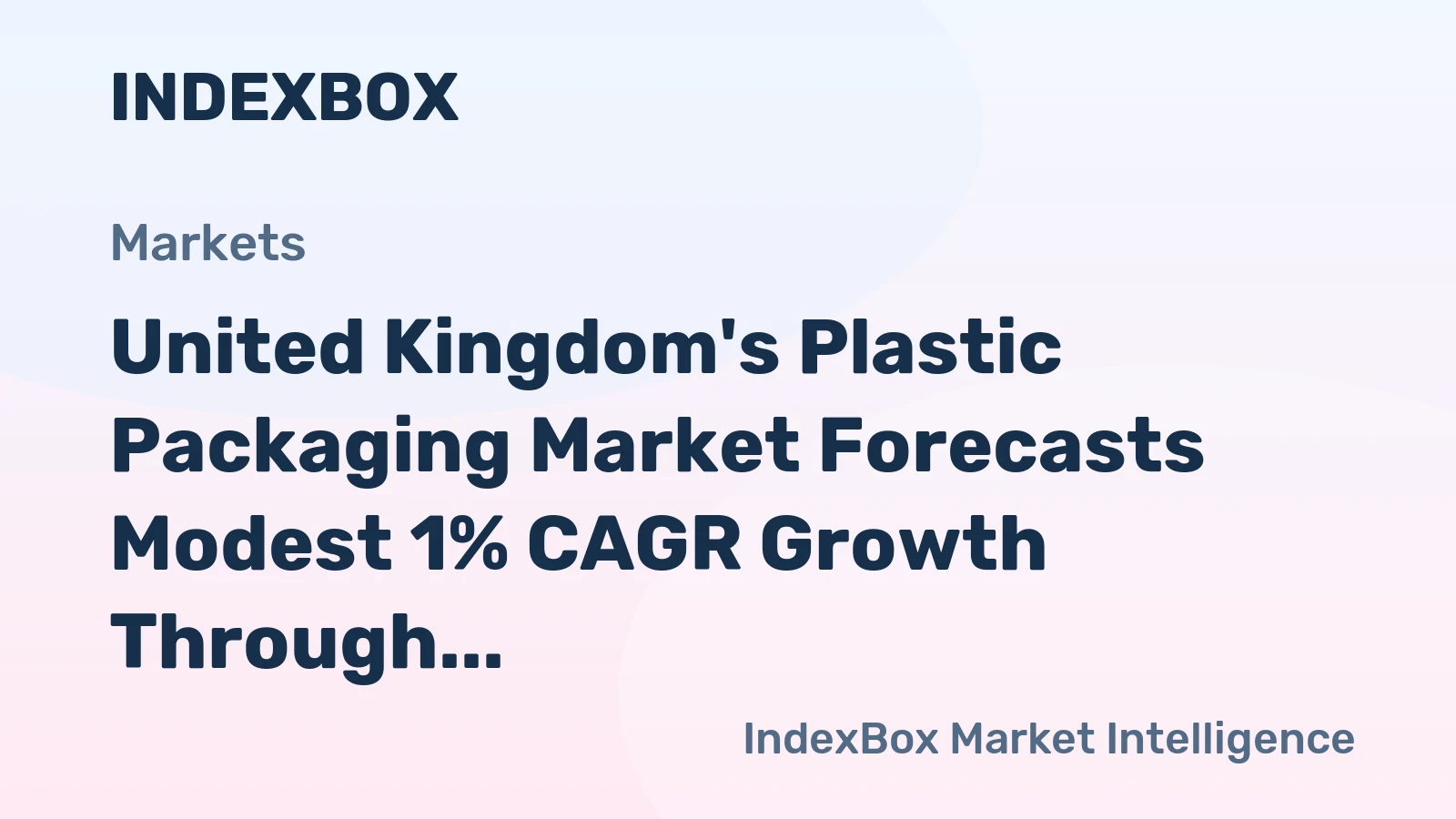 United Kingdom's Plastic Packaging Market Forecasts Modest 1% CAGR Growth Through 2035