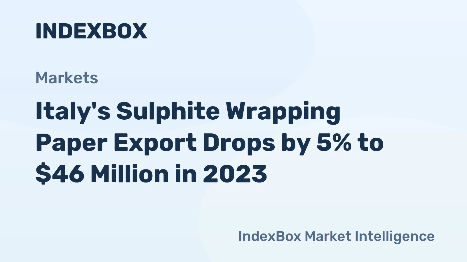 Italy's Sulphite Wrapping Paper Export Drops by 5% to $46 Million in 2023