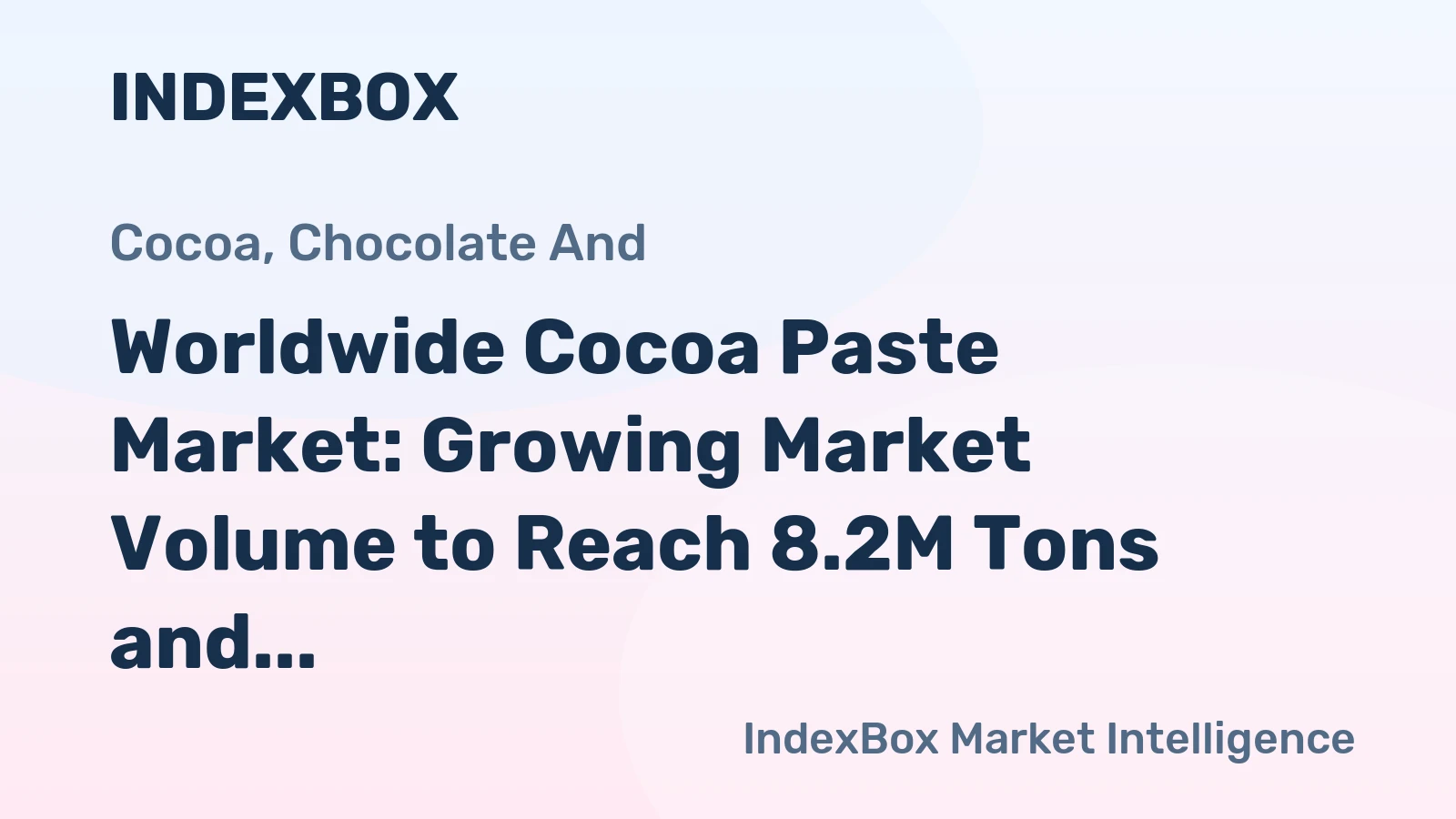 Worldwide Cocoa Paste Market: Growing Market Volume to Reach 8.2M Tons and Value to Hit $40.9B by 2035