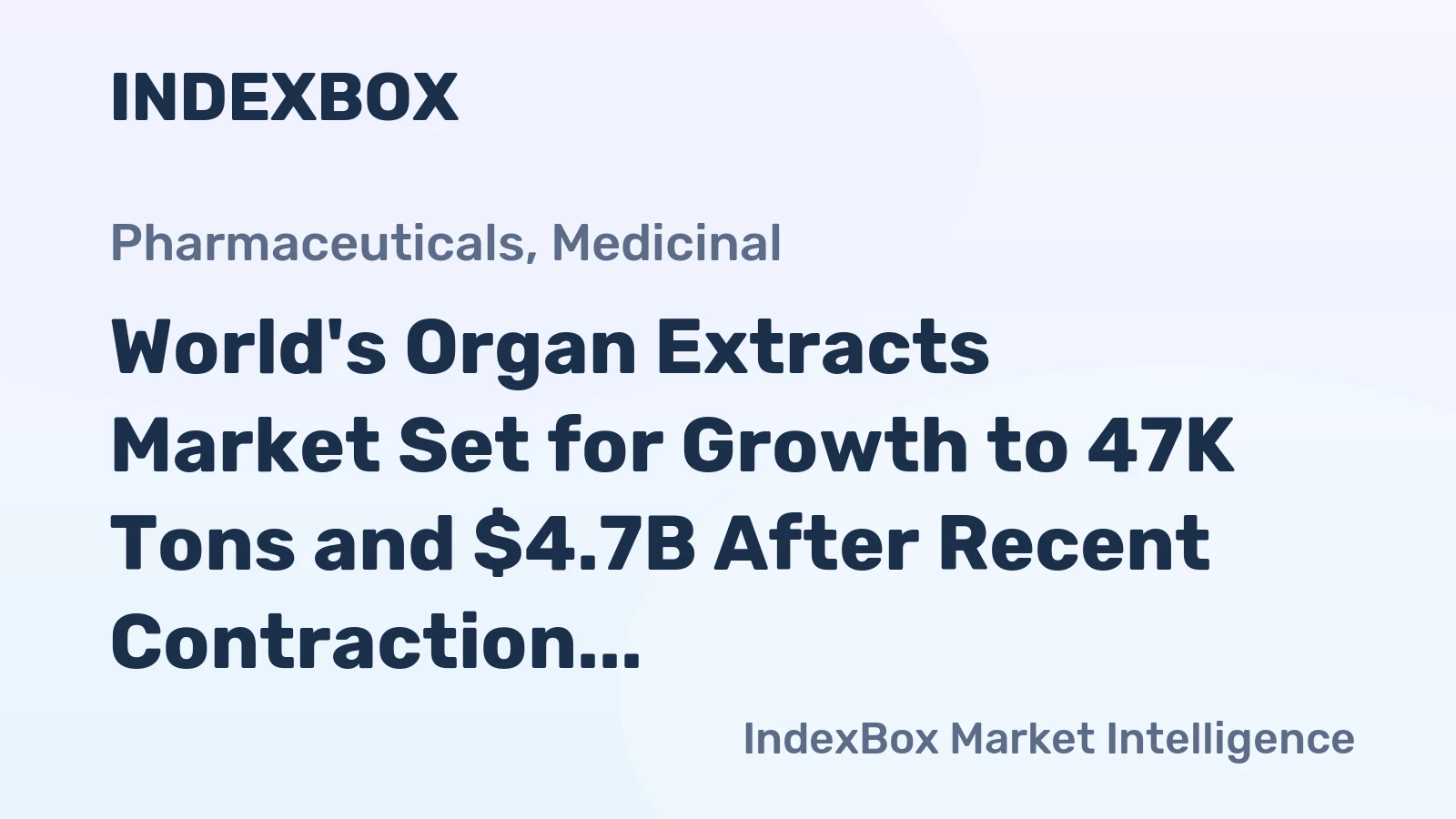 World's Organ Extracts Market Set for Growth to 47K Tons and $4.7B After Recent Contraction