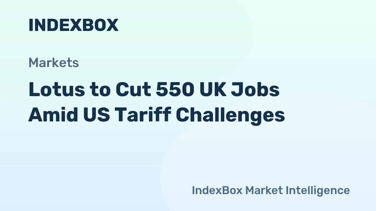 Lotus to Cut 550 UK Jobs Amid US Tariff Challenges
