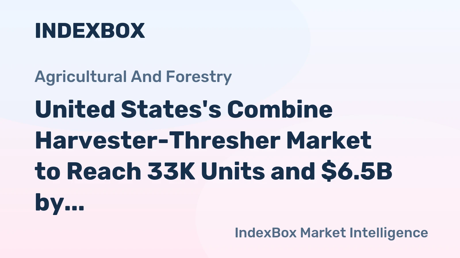 United States's Combine Harvester-Thresher Market to Reach 33K Units and $6.5B by 2035