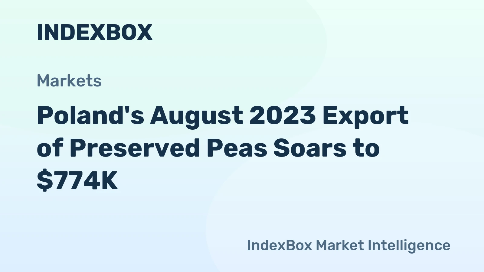 Poland's August 2023 Export of Preserved Peas Soars to $774K