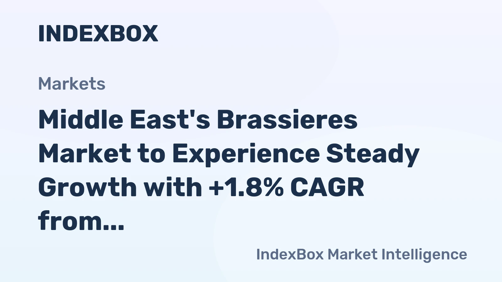 Middle East's Brassieres Market to Experience Steady Growth with +1.8% CAGR from 2024 to 2035