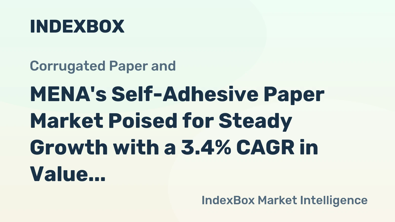 MENA's Self-Adhesive Paper Market Poised for Steady Growth with a 3.4% CAGR in Value