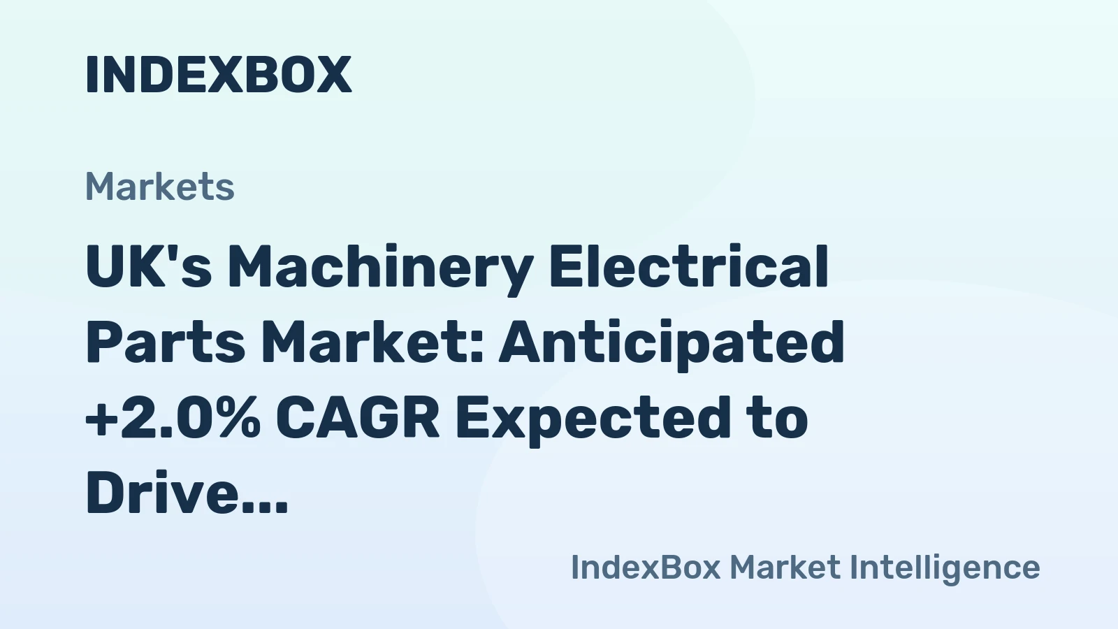 UK's Machinery Electrical Parts Market: Anticipated +2.0% CAGR Expected to Drive Market Volume to 28K Tons by 2035