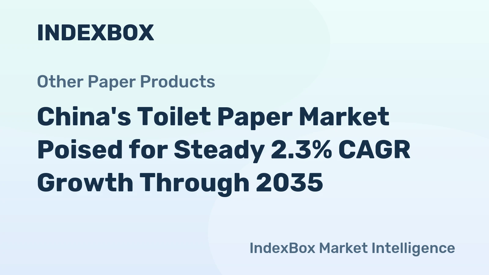 China's Toilet Paper Market Poised for Steady 2.3% CAGR Growth Through 2035