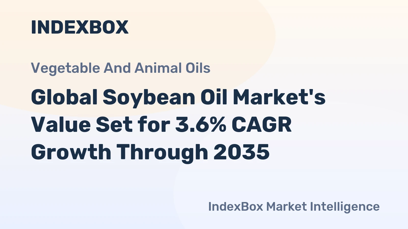 Global Soybean Oil Market's Value Set for 3.6% CAGR Growth Through 2035