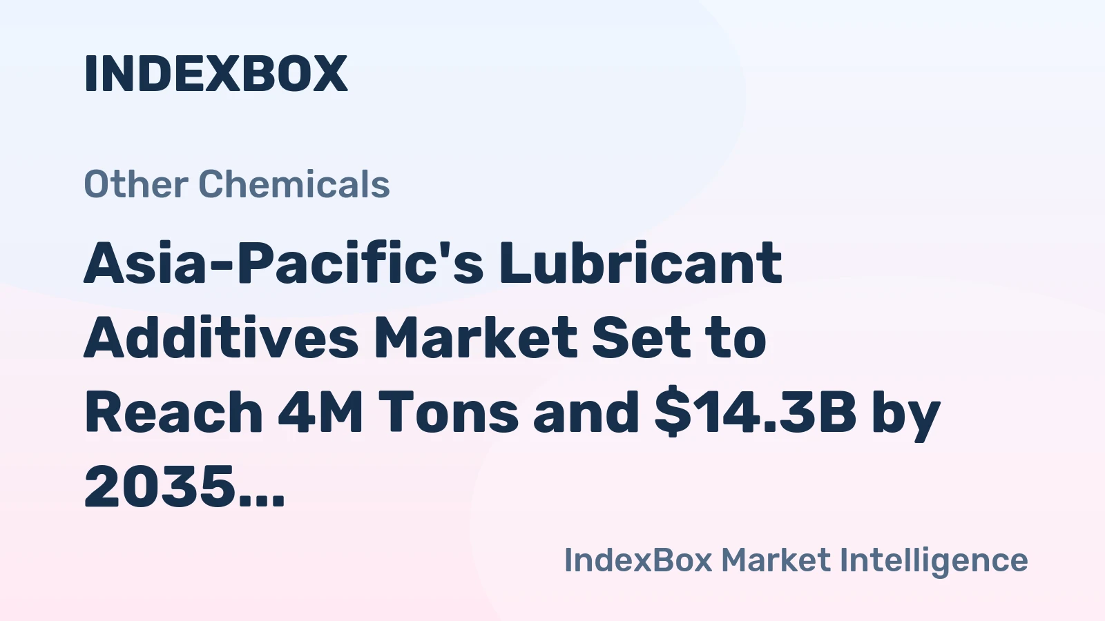 Asia-Pacific's Lubricant Additives Market Set to Reach 4M Tons and $14.3B by 2035