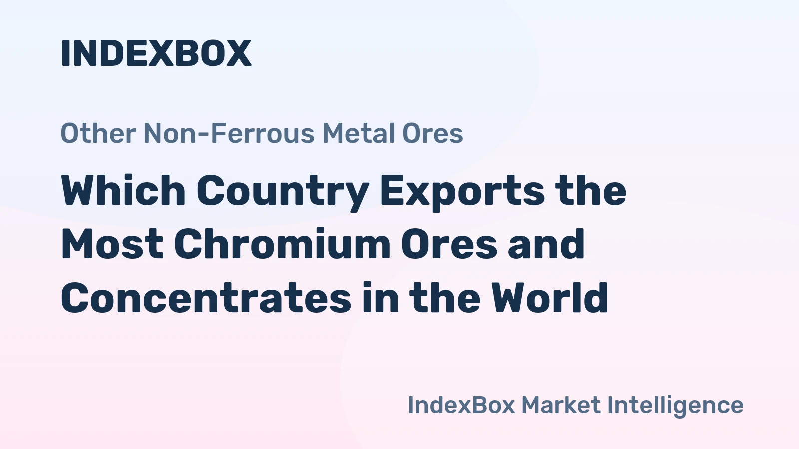 Which Country Exports the Most Chromium Ores and Concentrates in the World?
