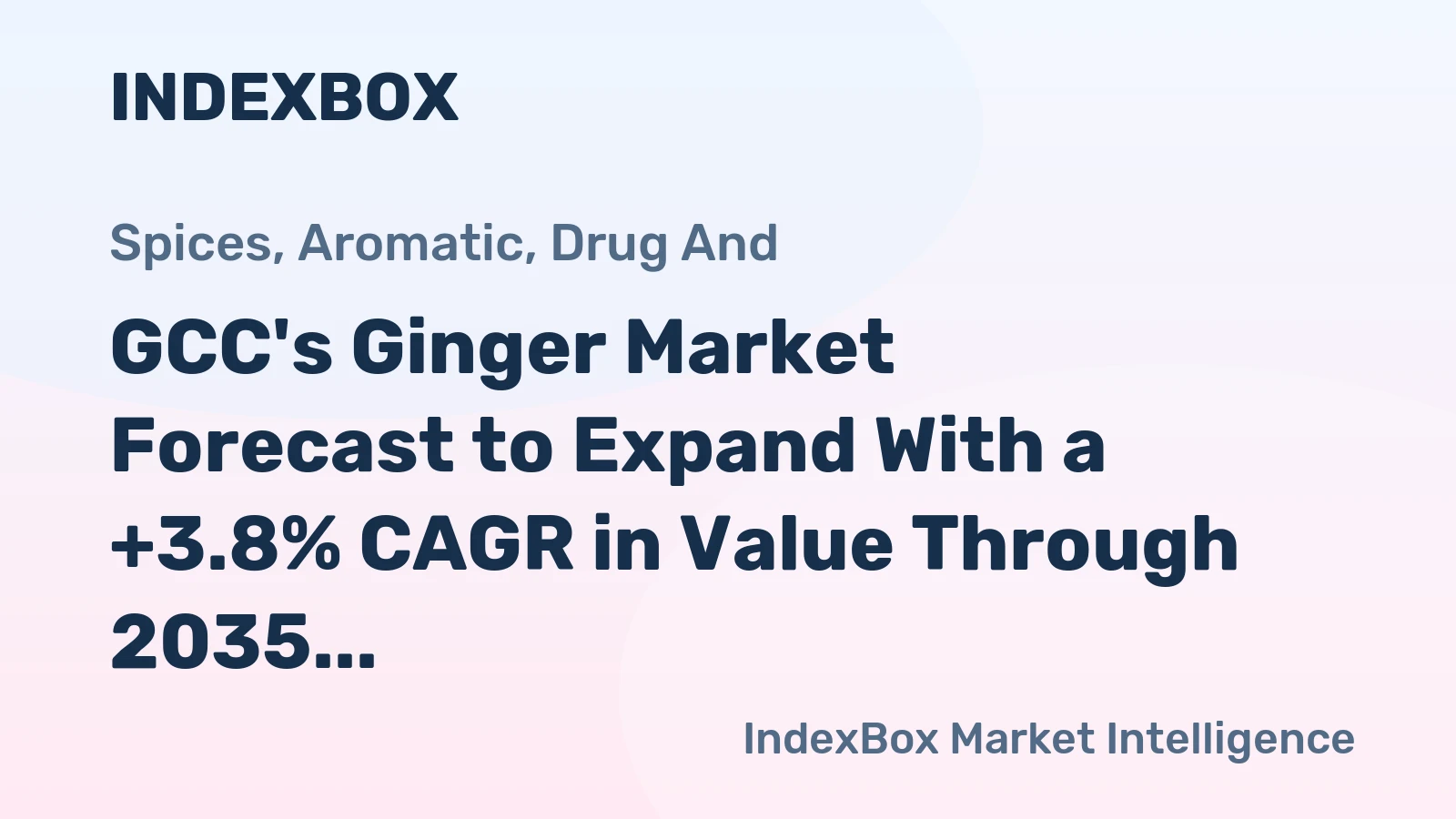 GCC's Ginger Market Forecast to Expand With a +3.8% CAGR in Value Through 2035