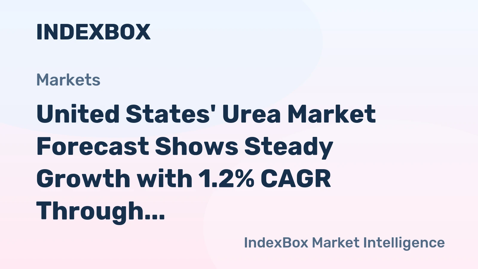 United States' Urea Market Forecast Shows Steady Growth with 1.2% CAGR Through 2035