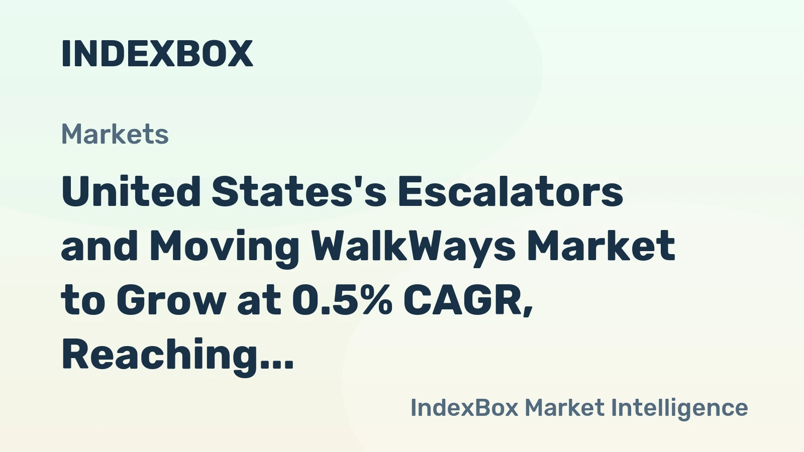 United States's Escalators and Moving WalkWays Market to Grow at 0.5% CAGR, Reaching 6.4K Units by 2035