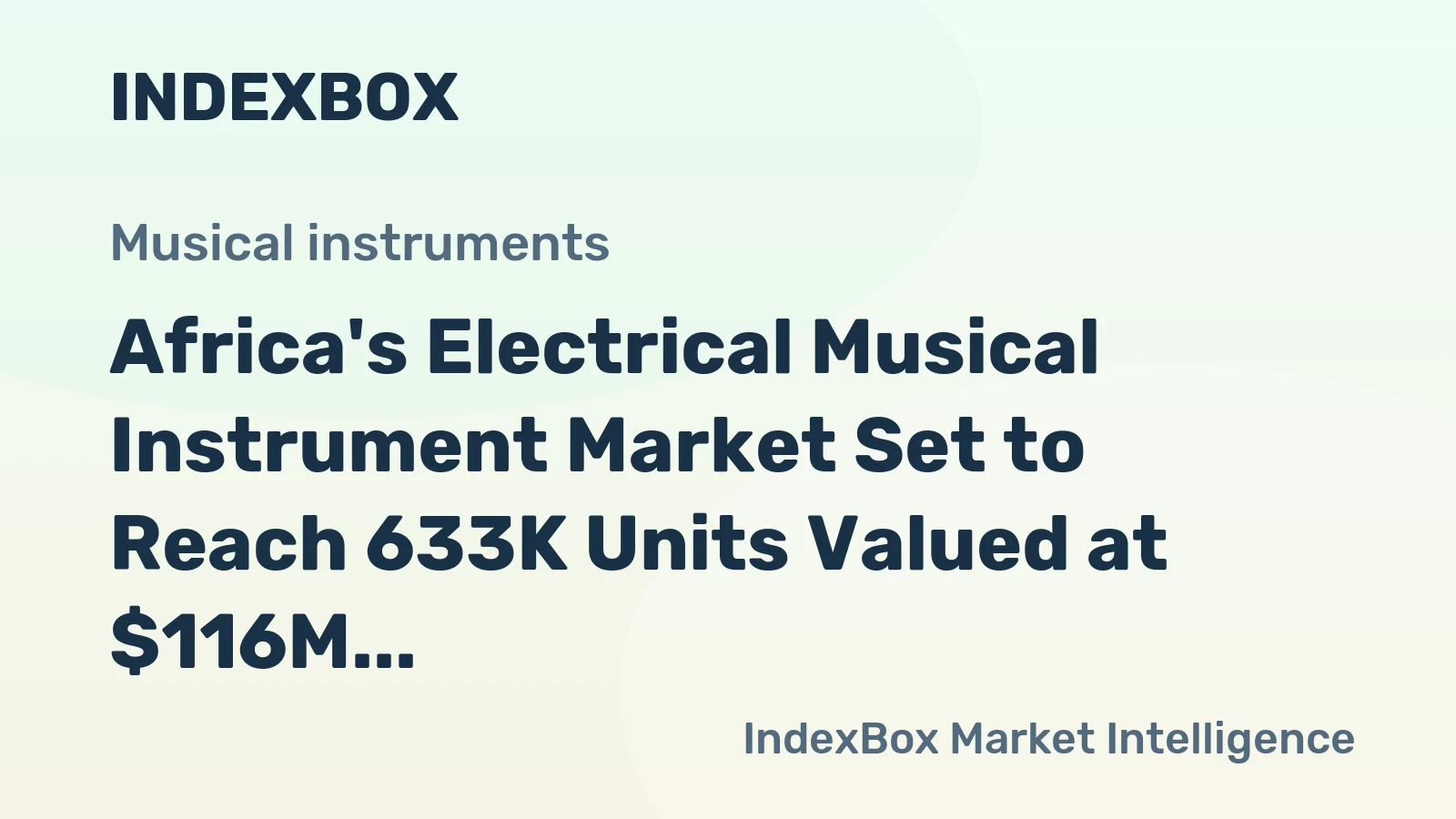 Africa's Electrical Musical Instrument Market Set to Reach 633K Units Valued at $116M by 2035