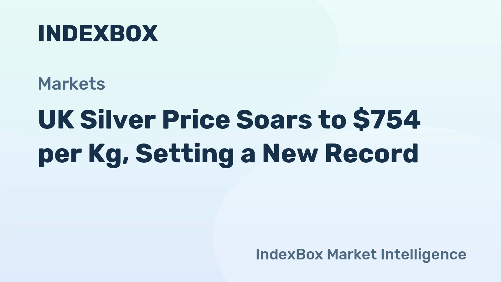 UK Silver Price Soars to $754 per Kg, Setting a New Record