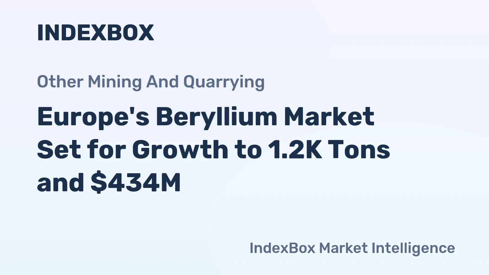 Europe's Beryllium Market Set for Growth to 1.2K Tons and $434M