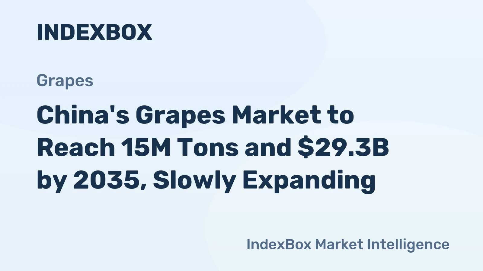 China's Grapes Market to Reach 15M Tons and $29.3B by 2035, Slowly Expanding