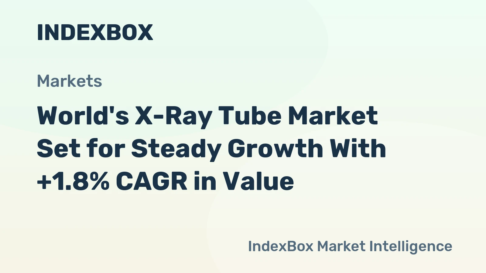 World's X-Ray Tube Market Set for Steady Growth With +1.8% CAGR in Value