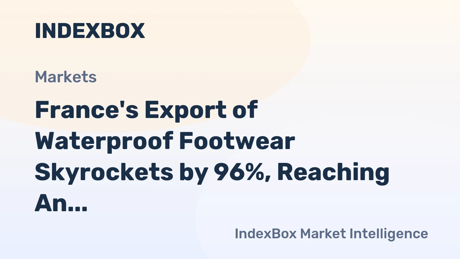 France's Export of Waterproof Footwear Skyrockets by 96%, Reaching An Unprecedented $122 Million in 2024