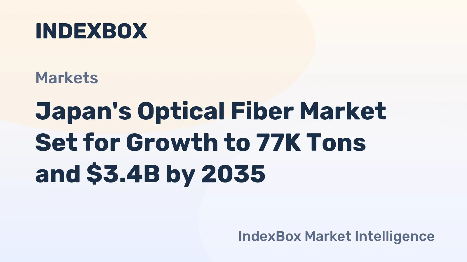 Japan's Optical Fiber Market Set for Growth to 77K Tons and $3.4B by 2035