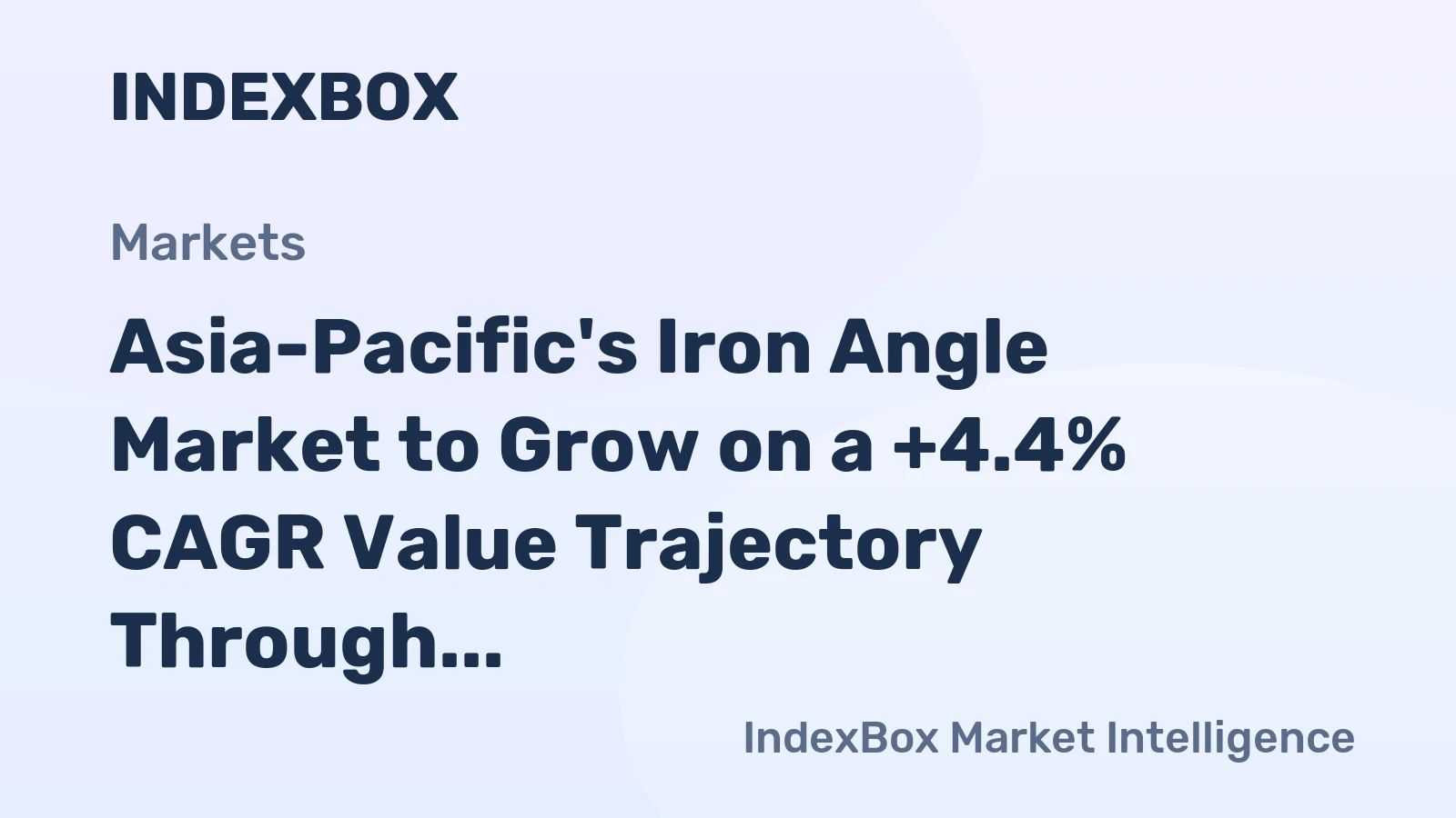 Asia-Pacific's Iron Angle Market to Grow on a +4.4% CAGR Value Trajectory Through 2035