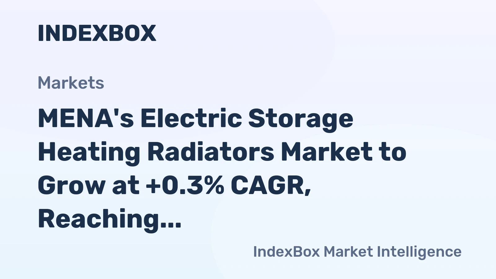 MENA's Electric Storage Heating Radiators Market to Grow at +0.3% CAGR, Reaching 1.1M Units by 2035