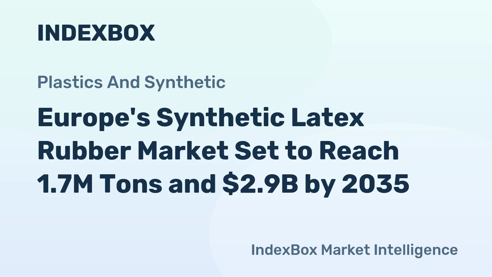 Europe's Synthetic Latex Rubber Market Set to Reach 1.7M Tons and $2.9B by 2035