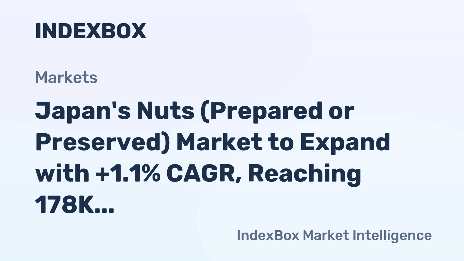 Japan's Nuts (Prepared or Preserved) Market to Expand with +1.1% CAGR, Reaching 178K Tons by 2035