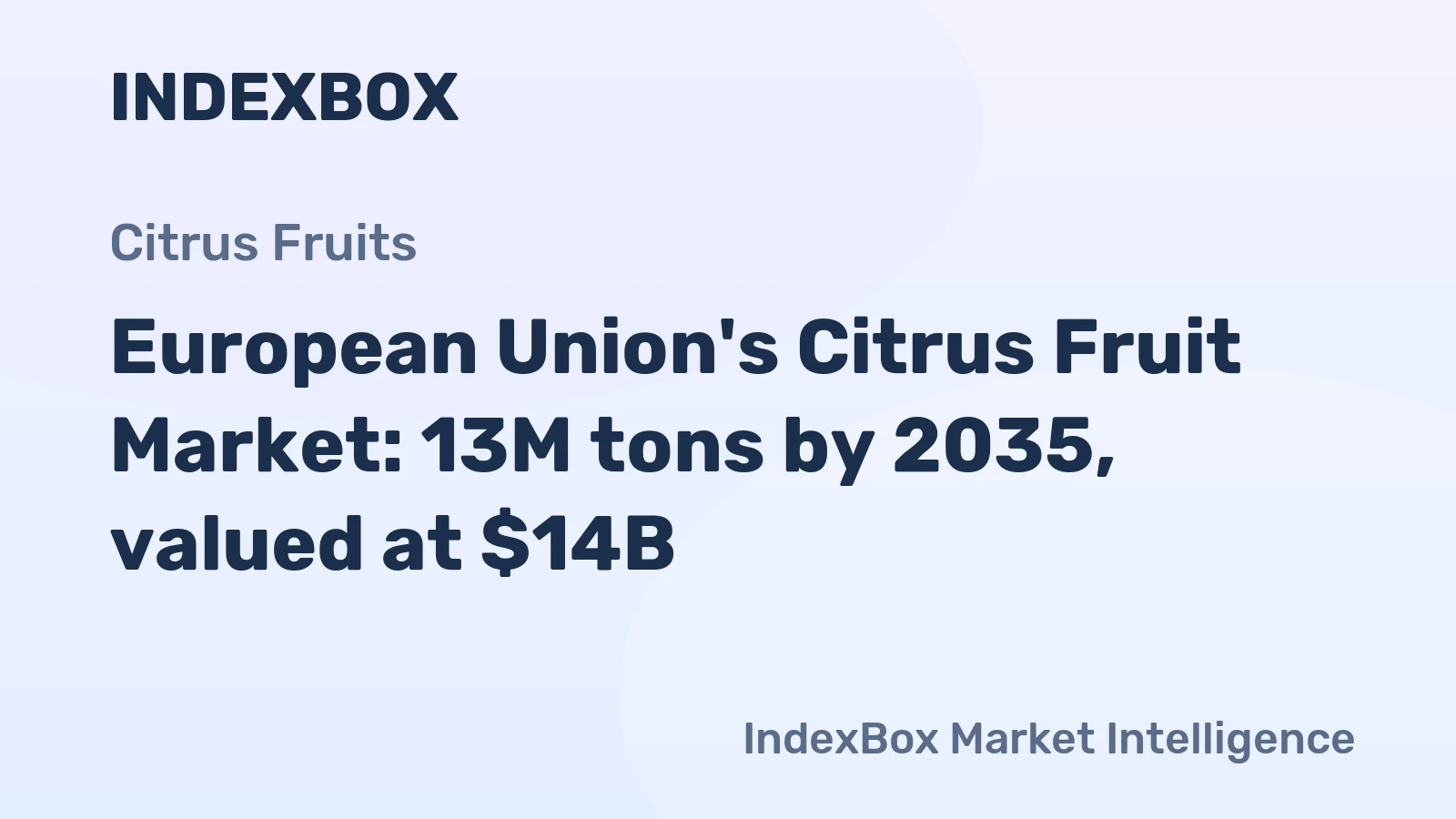 European Union's Citrus Fruit Market: 13M tons by 2035, valued at $14B
