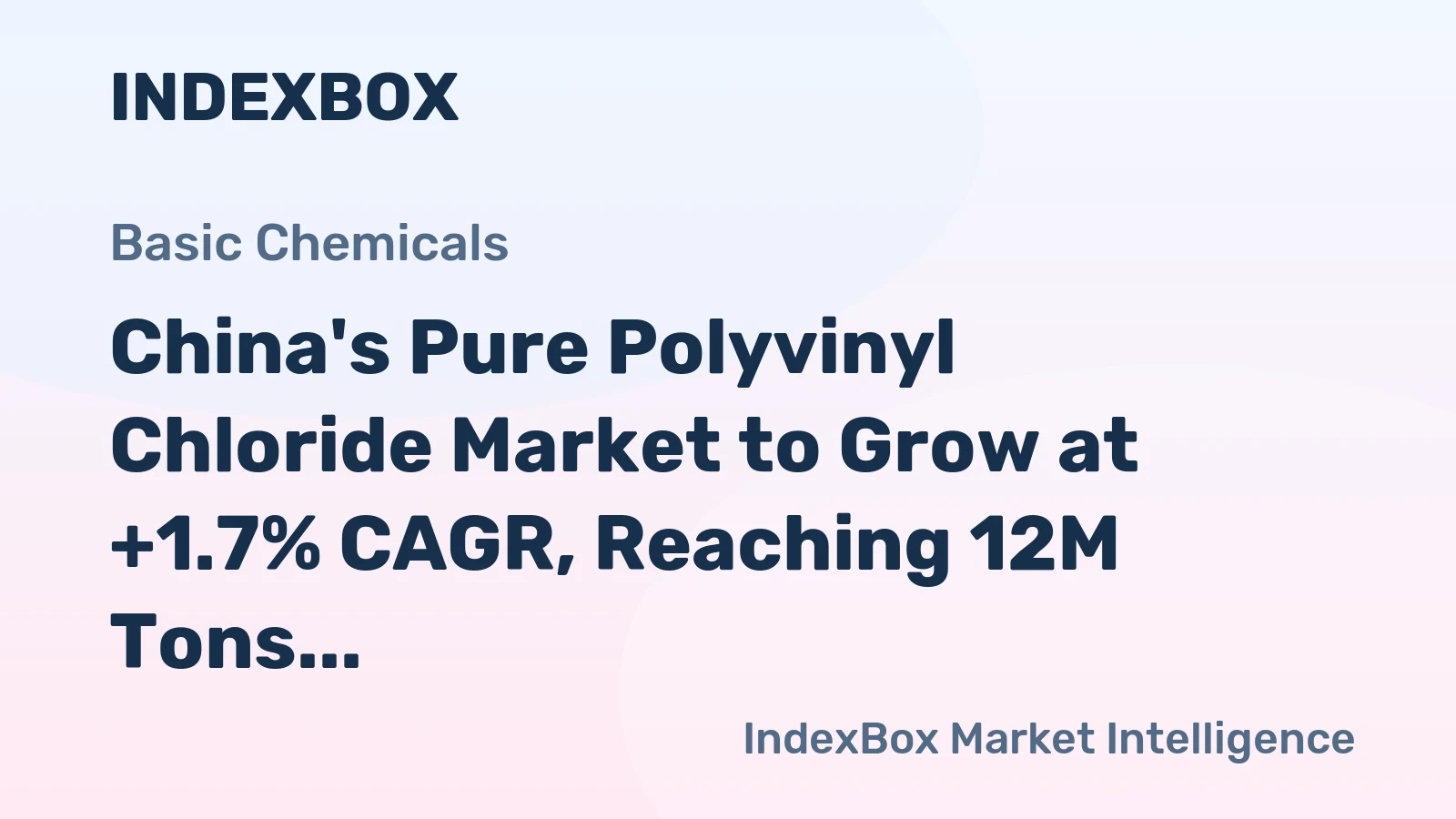 China's Pure Polyvinyl Chloride Market to Grow at +1.7% CAGR, Reaching 12M Tons by 2035