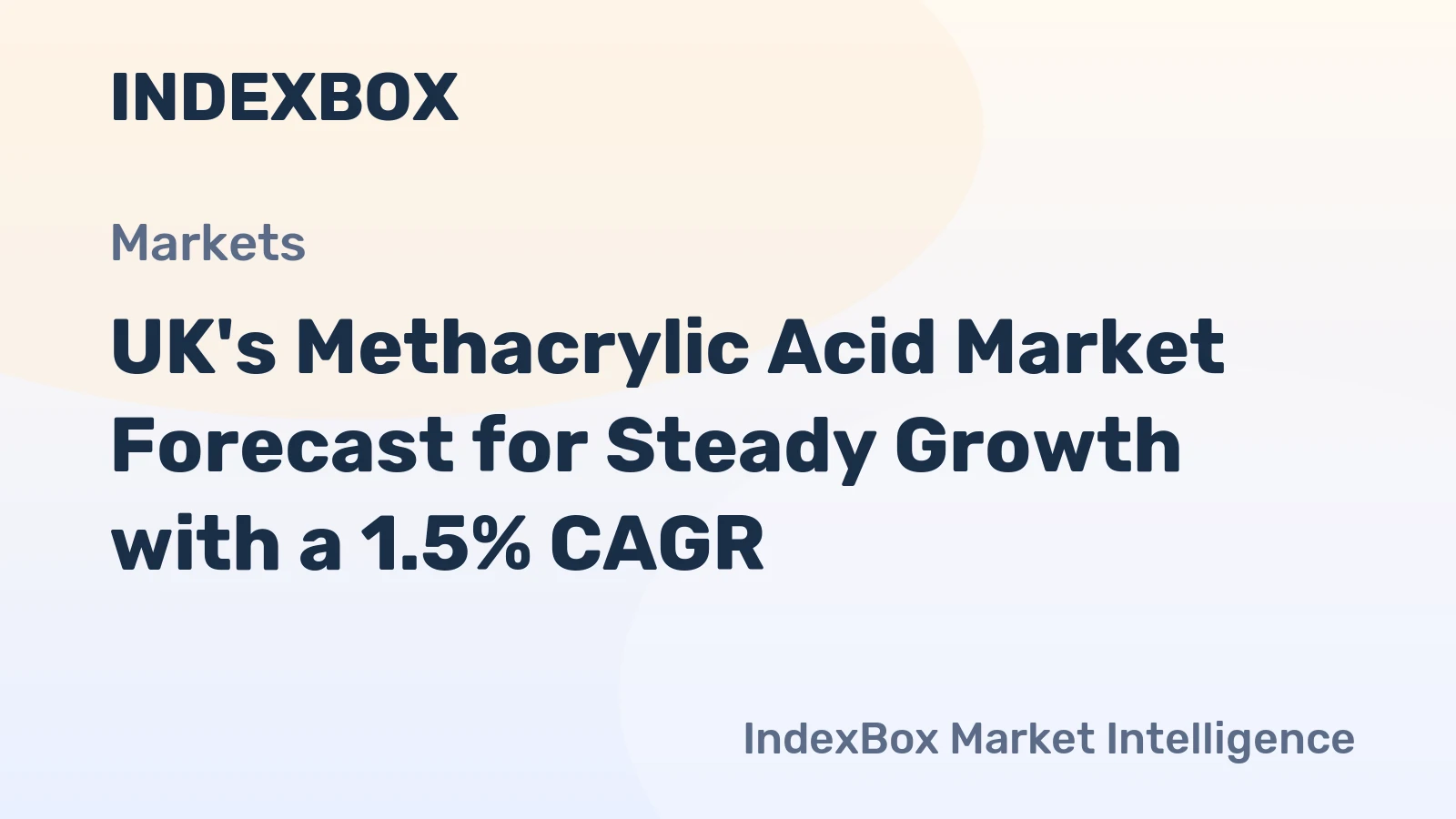 UK's Methacrylic Acid Market Forecast for Steady Growth with a 1.5% CAGR